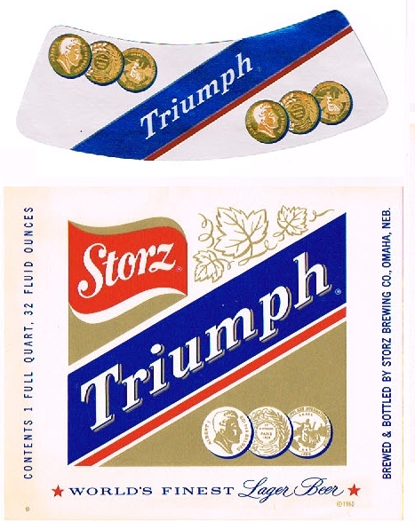 Item #44237 1965 Storz Triumph Beer Label