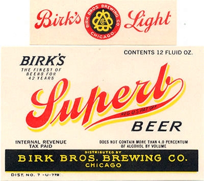 Item #64260 1933 Superb Beer Label IL15-13