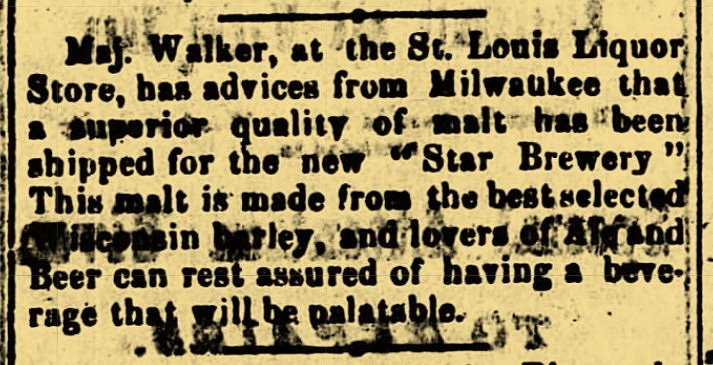 Item #57285 1876 Superior Quality of Malt Paper Ad