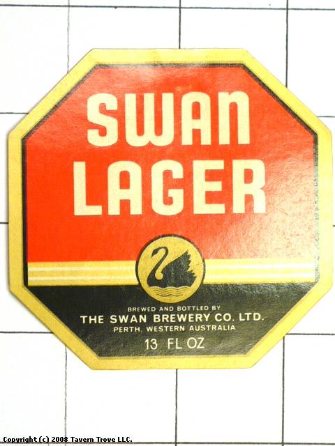 Item #34571 1964 Swan Lager Label