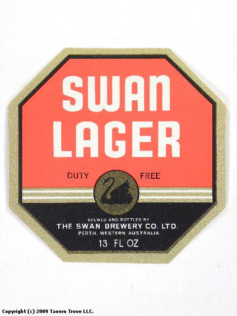 Item #54719 1964 Swan Lager Label