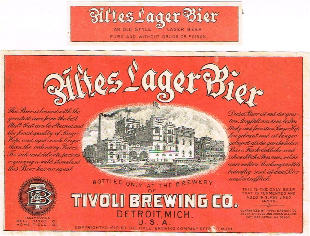 Item #86317 1906 Tivoli Lager Bier Label CS51-15V