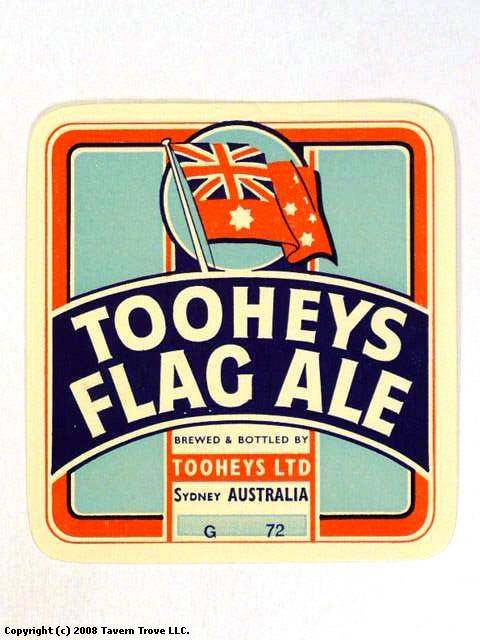 Item #46136 1960 Tooheys Flag Ale Label