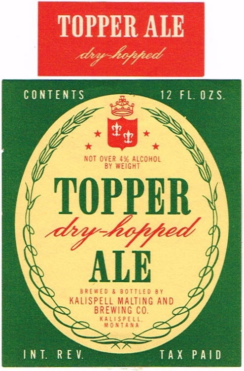 Item #88951 1939 Topper Ale Label WS80-