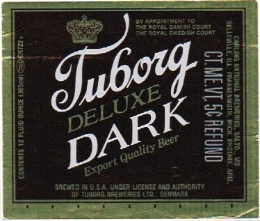 Item #68404 1979 Tuborg Deluxe Dark Beer Label