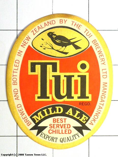 Item #35802 1962 Tui Mild Ale Label