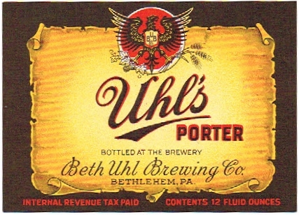 Item #16687 1939 Uhl's Porter Label PA15-05V