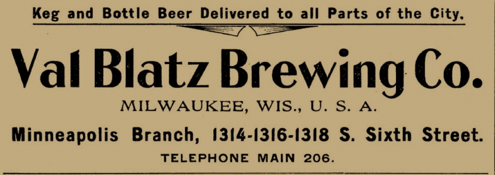 Item #81487 1902 Val. Blatz Brewing Co. Paper Ad