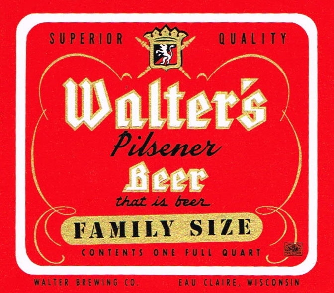 Item #83686 1960 Walter's Pilsener Beer Dupe Label