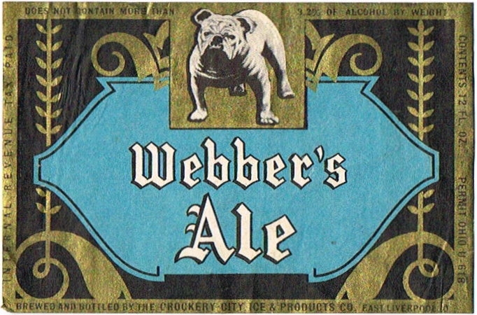 Item #82124 1933 Webber's Ale Label OH66-01