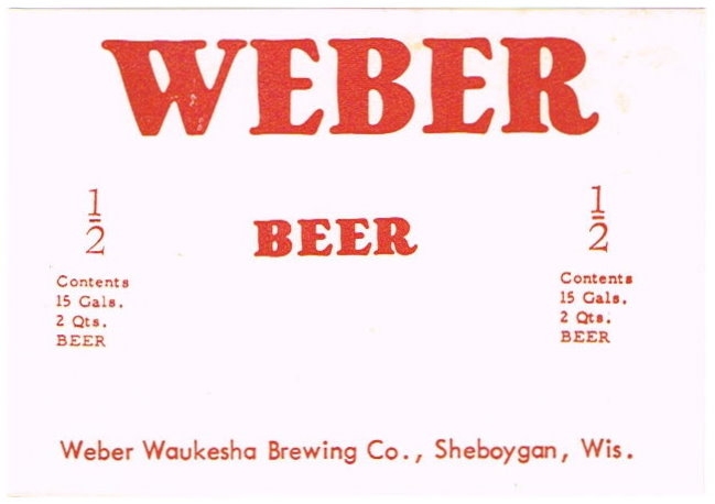 Item #79988 1963 Weber Beer Label WI458
