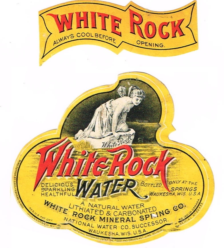 Item #86809 1920 White Rock Water Label