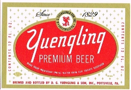 Item #19271 1956 Yuengling Premium Beer Label