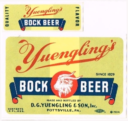 Item #65475 1950 Yuengling's Bock Beer Label PA103-06