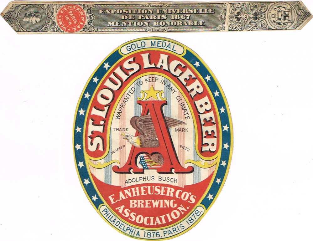 Item #89714 1878 St. Louis Lager Beer Label No Ref.