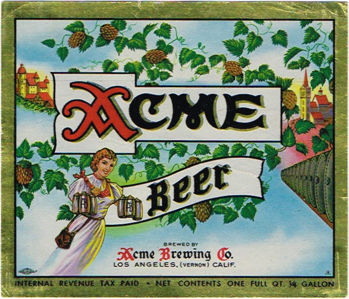 Item #23677 1946 Acme Beer Label WS8-07