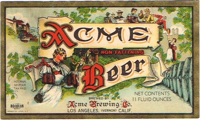 Item #73132 1939 Acme Beer Label WS8-04