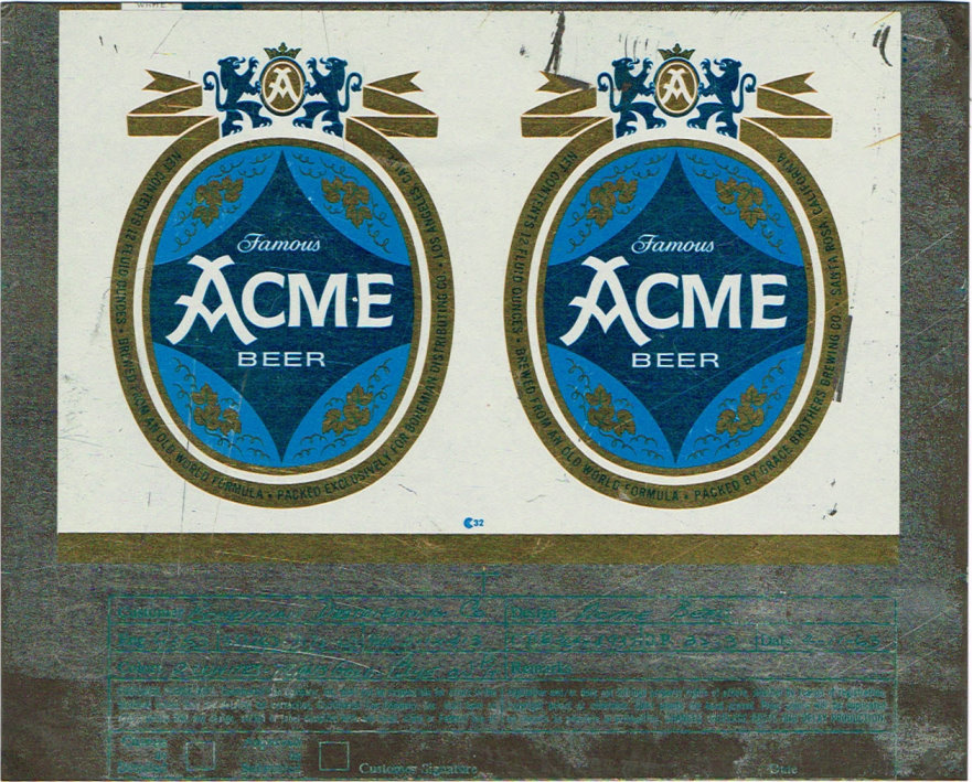 Item #31936 1963 Acme Famous Beer Flat Top Can 29-18.2a