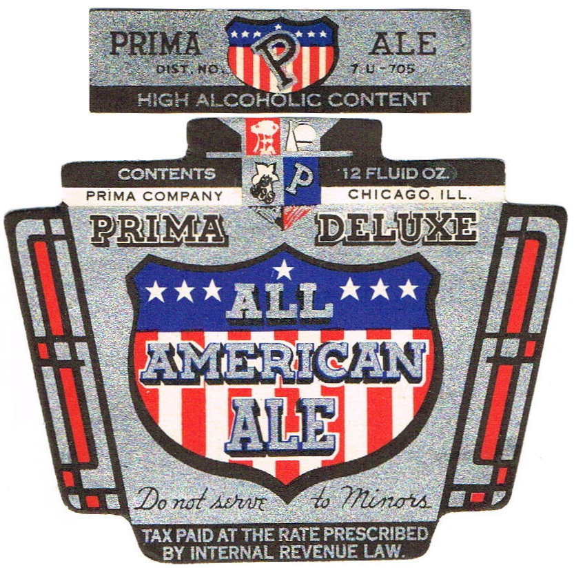 Item #20903 1933 All American Ale Label IL40-05