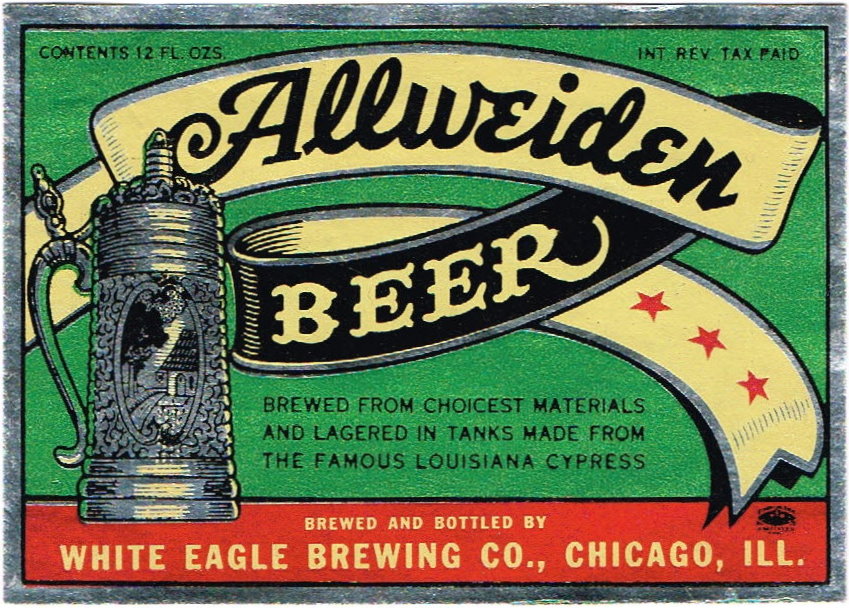 Item #74880 1939 Allweiden Beer Label IL54-25