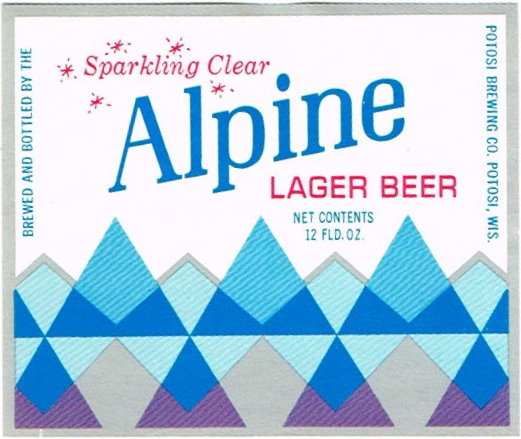 Item #30282 1965 Alpine Lager Beer Label