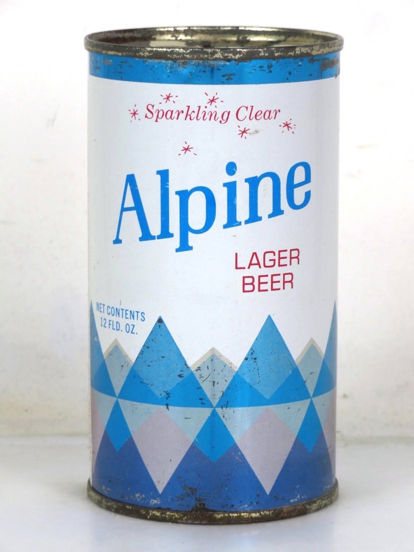 Item #4020 1960 Alpine Lager Beer Flat Top Can 30-05