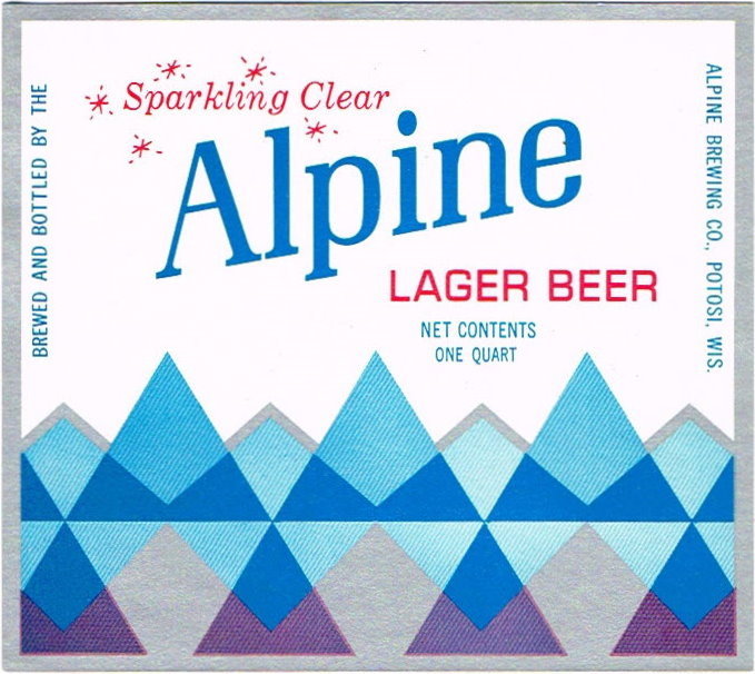Item #47361 1965 Alpine Lager Beer Label