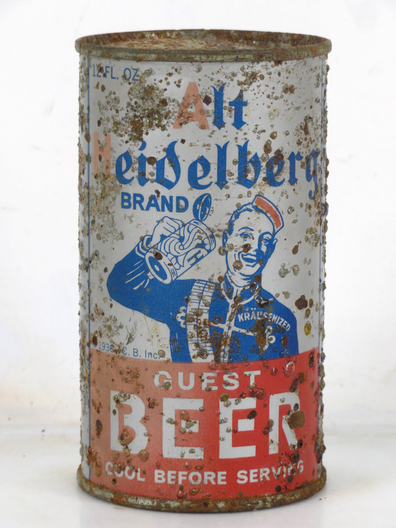Item #33160 1938 Alt Heidelberg Brand Guest Beer Flat Top Can OI-26