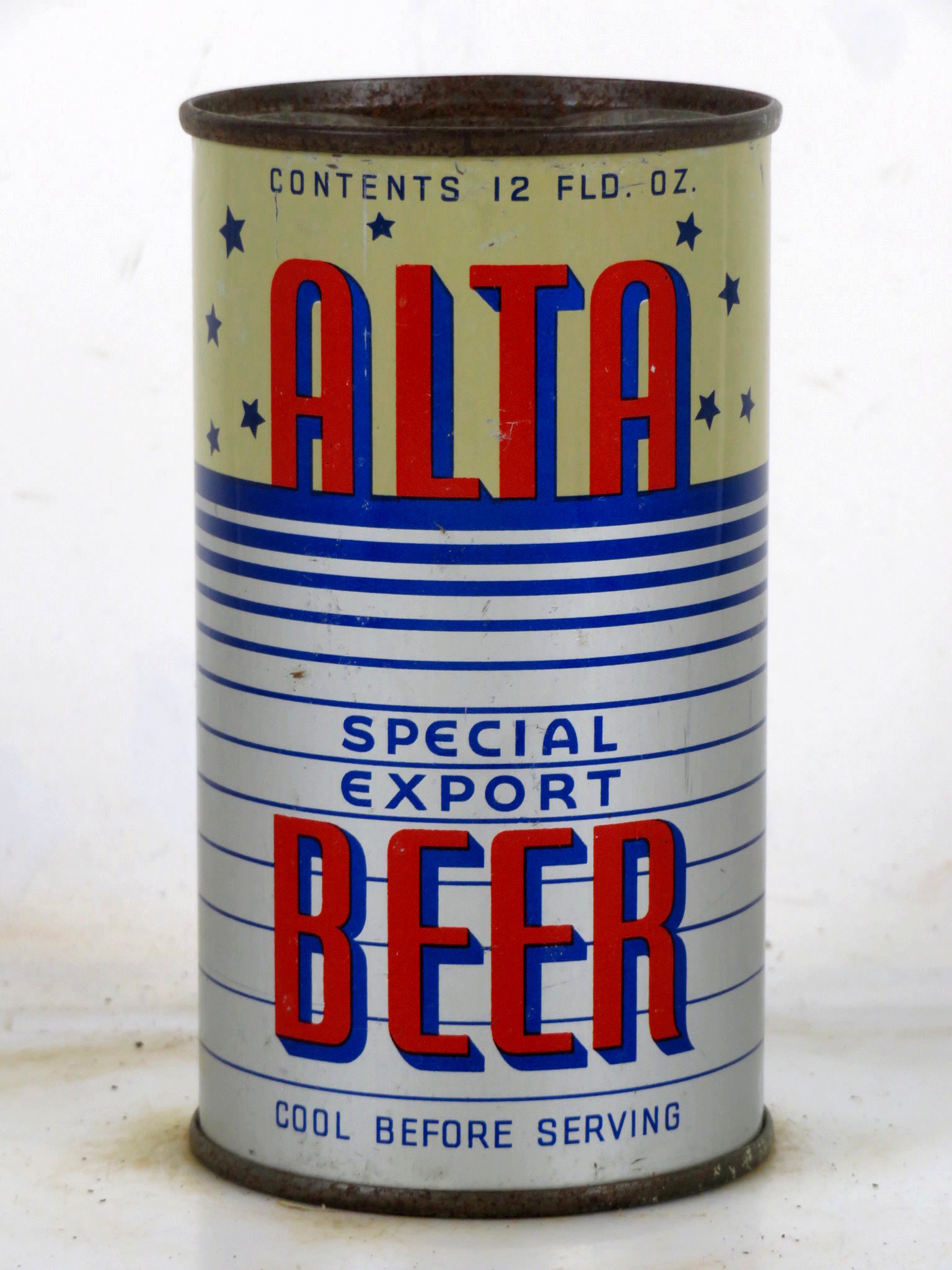 Item #61290 1938 Alta Special Export Beer Flat Top Can OI-35