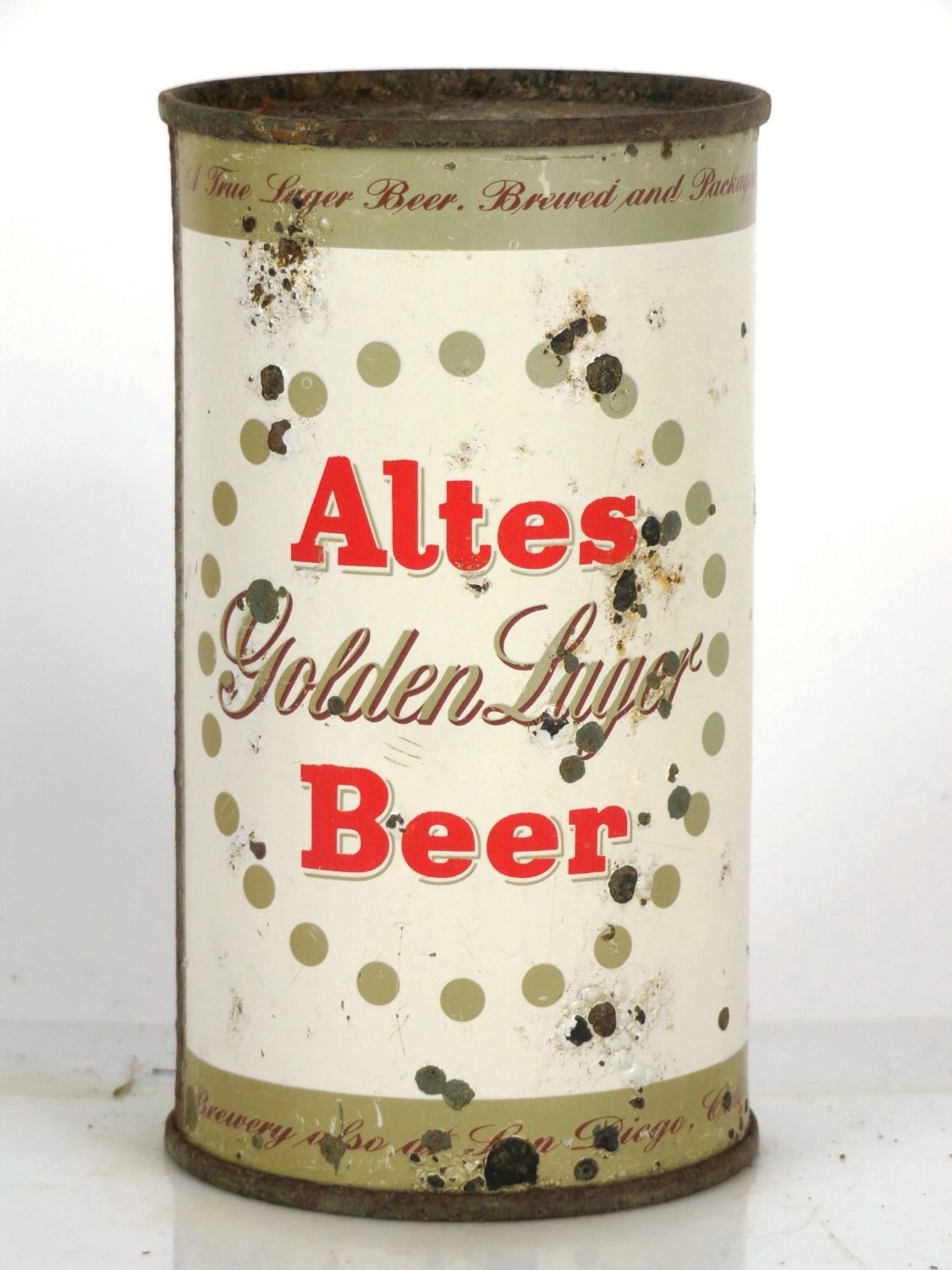 Item #957 1957 Altes Golden Lager Beer Flat Top Can 31-02