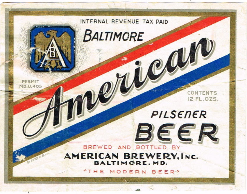 Item #2840 1935 American Beer Label ES71-24V