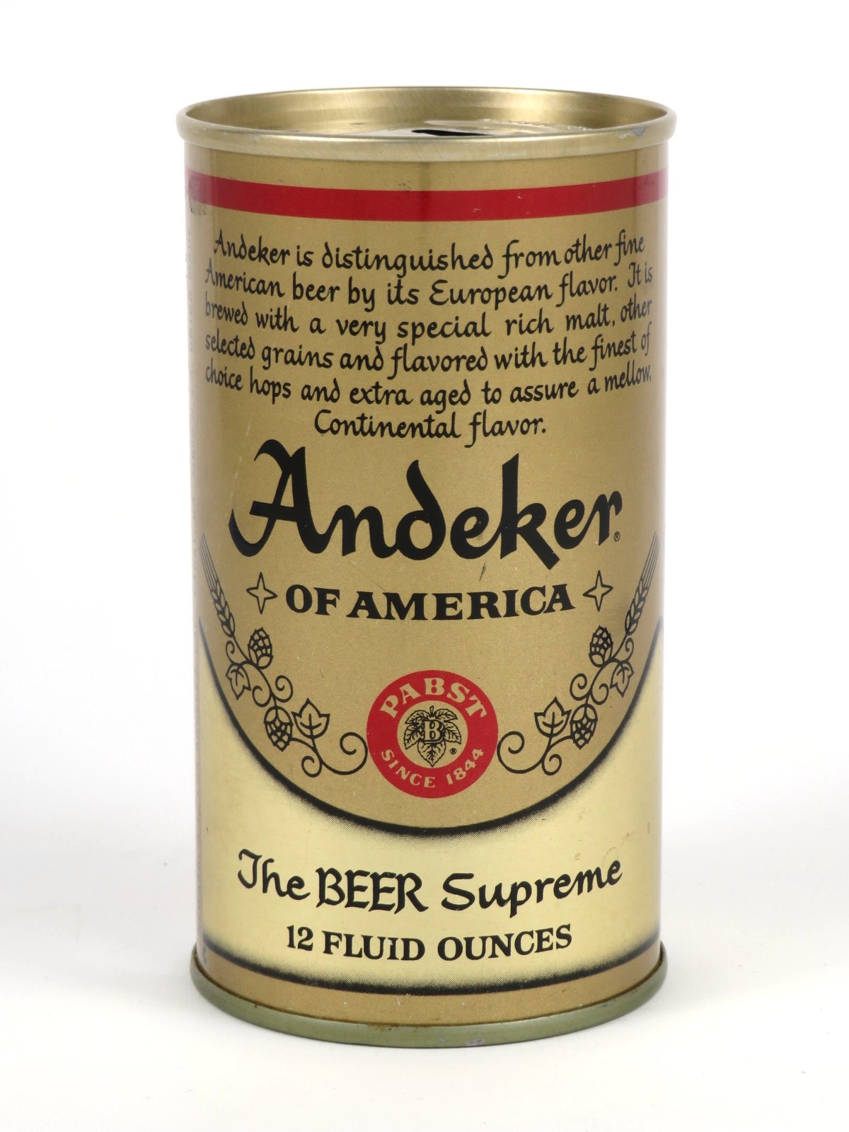Item #3857 1969 Andeker of America Beer Tab Top Can T34-17