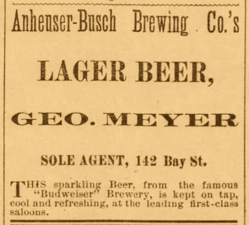 Item #100976 1884 Anheuser-Busch Lager Beer Paper Ad