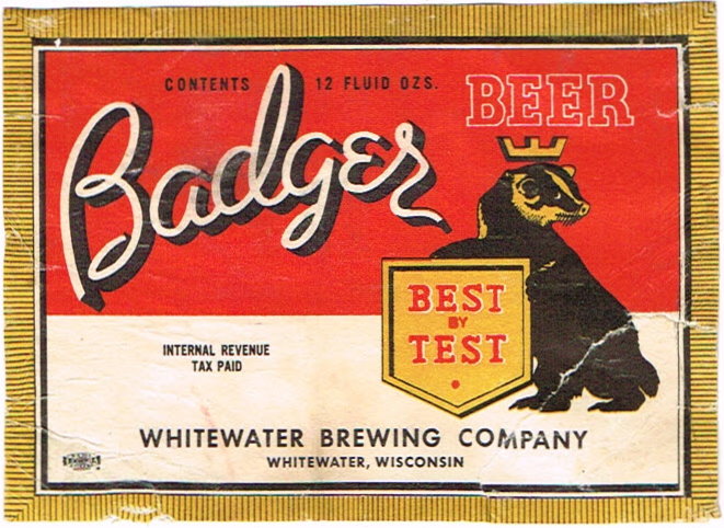 Item #45625 1940 Badger Beer Label Undocumented