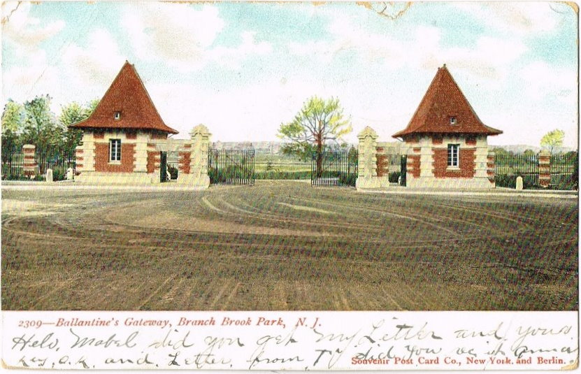 Item #104182 1907 Ballantine's Gateway, Branch Brook Park Post Card