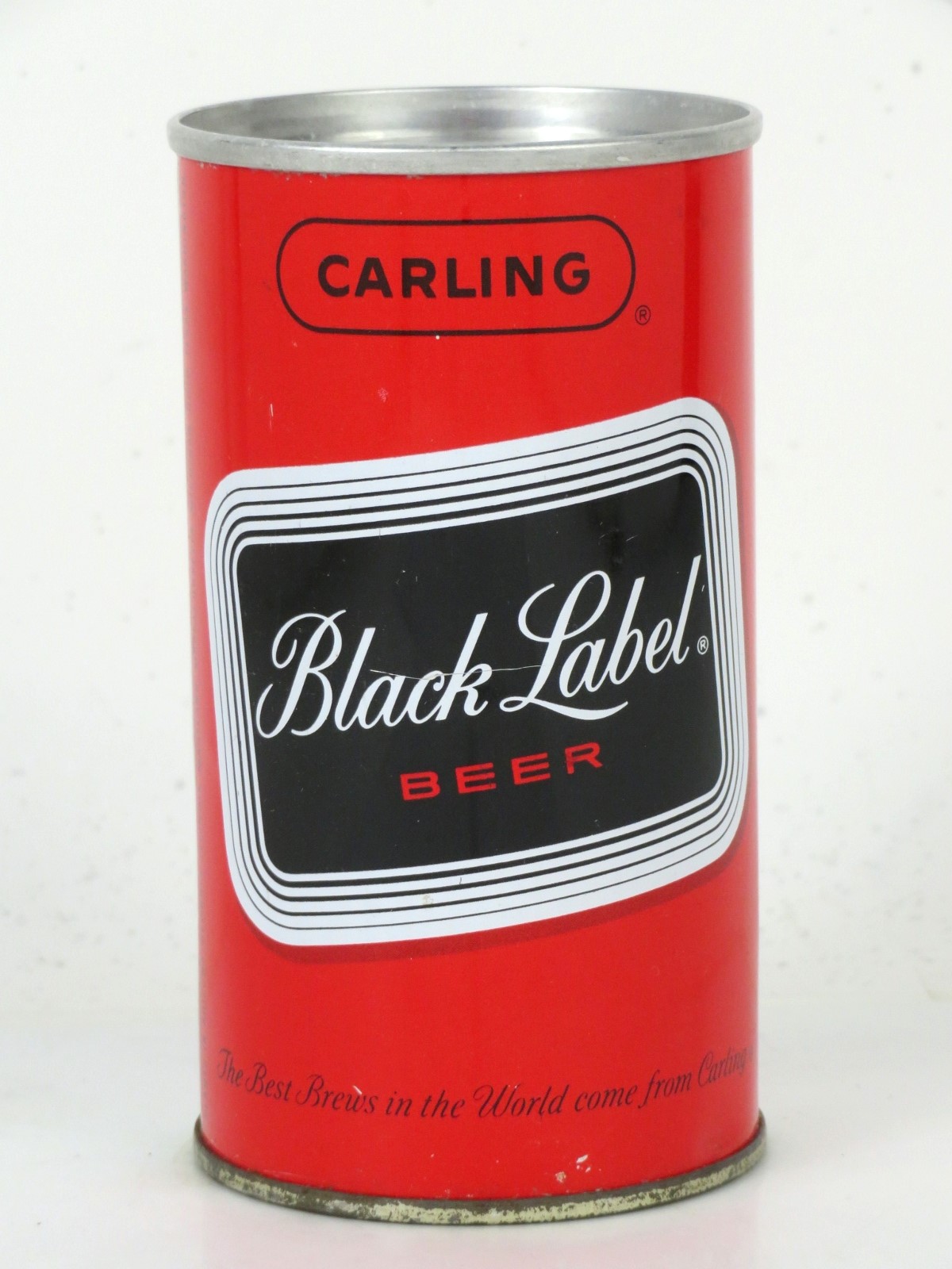Item #28648 1966 Black Label Beer (World map reverse) Tab Top Can T42-17.0