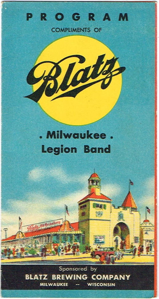 Item #98399 1933 Blatz Legion Band Program Brochure