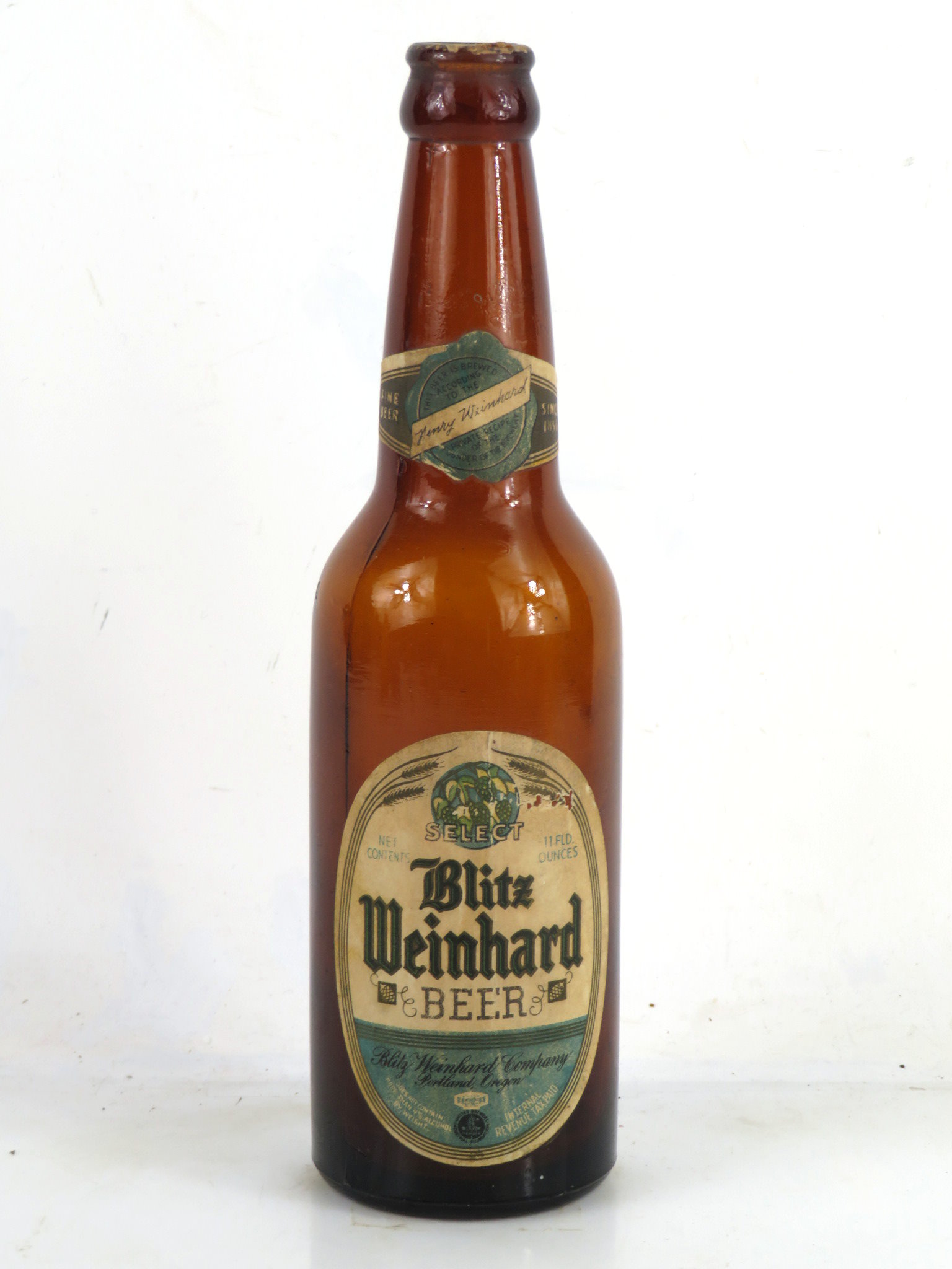 Item #1970 1943 Blitz Weinhard Beer Bottle