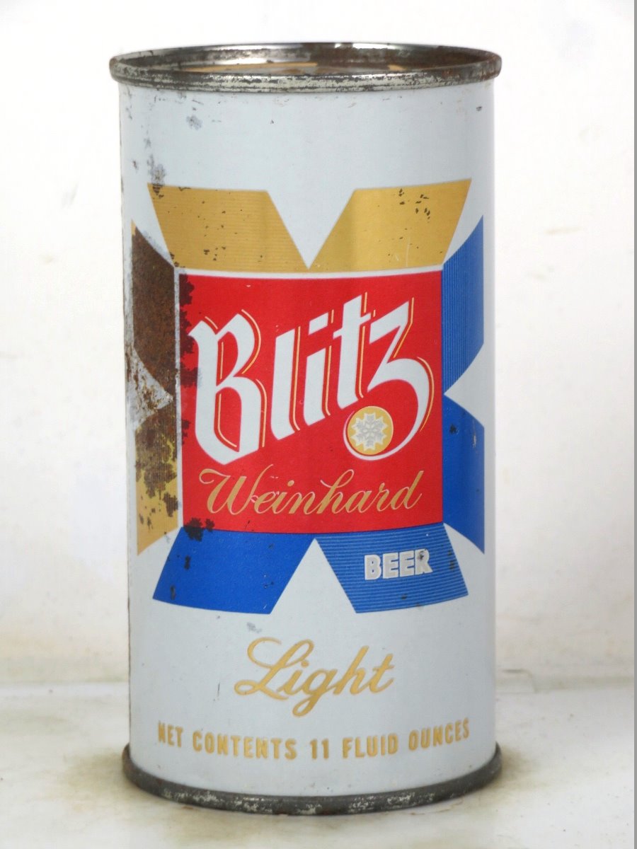 Item #20422 1956 Blitz Weinhard Light Beer Flat Top Can 39-30