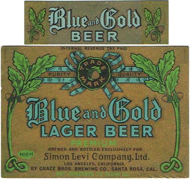 Item #91429 1937 Blue and Gold Lager Beer Label WS54-02