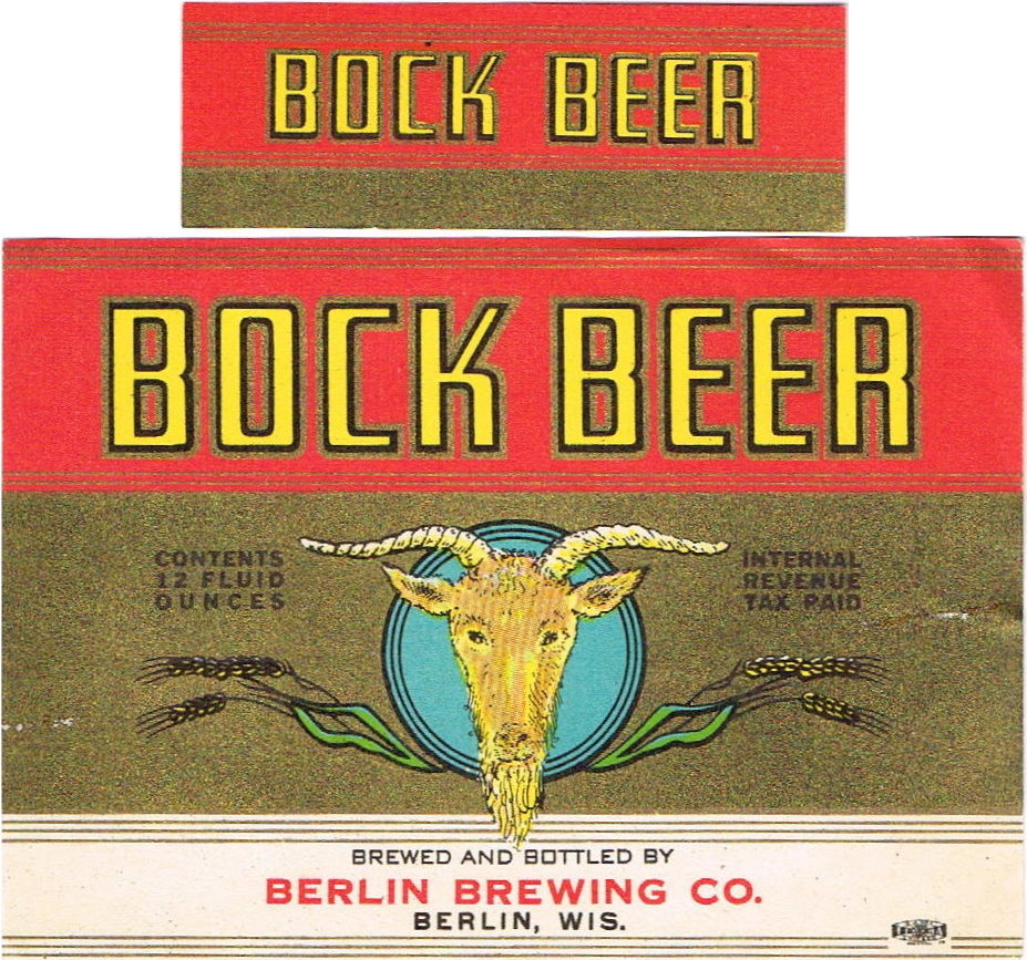 Item #21176 1938 Bock Beer Label WI36-15