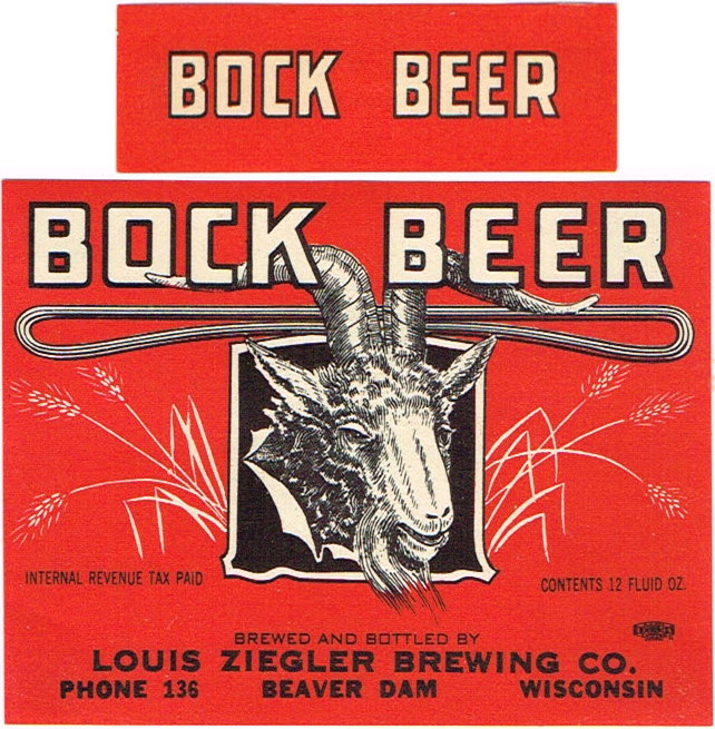 Item #58759 1940 Bock Beer Label WI28-25