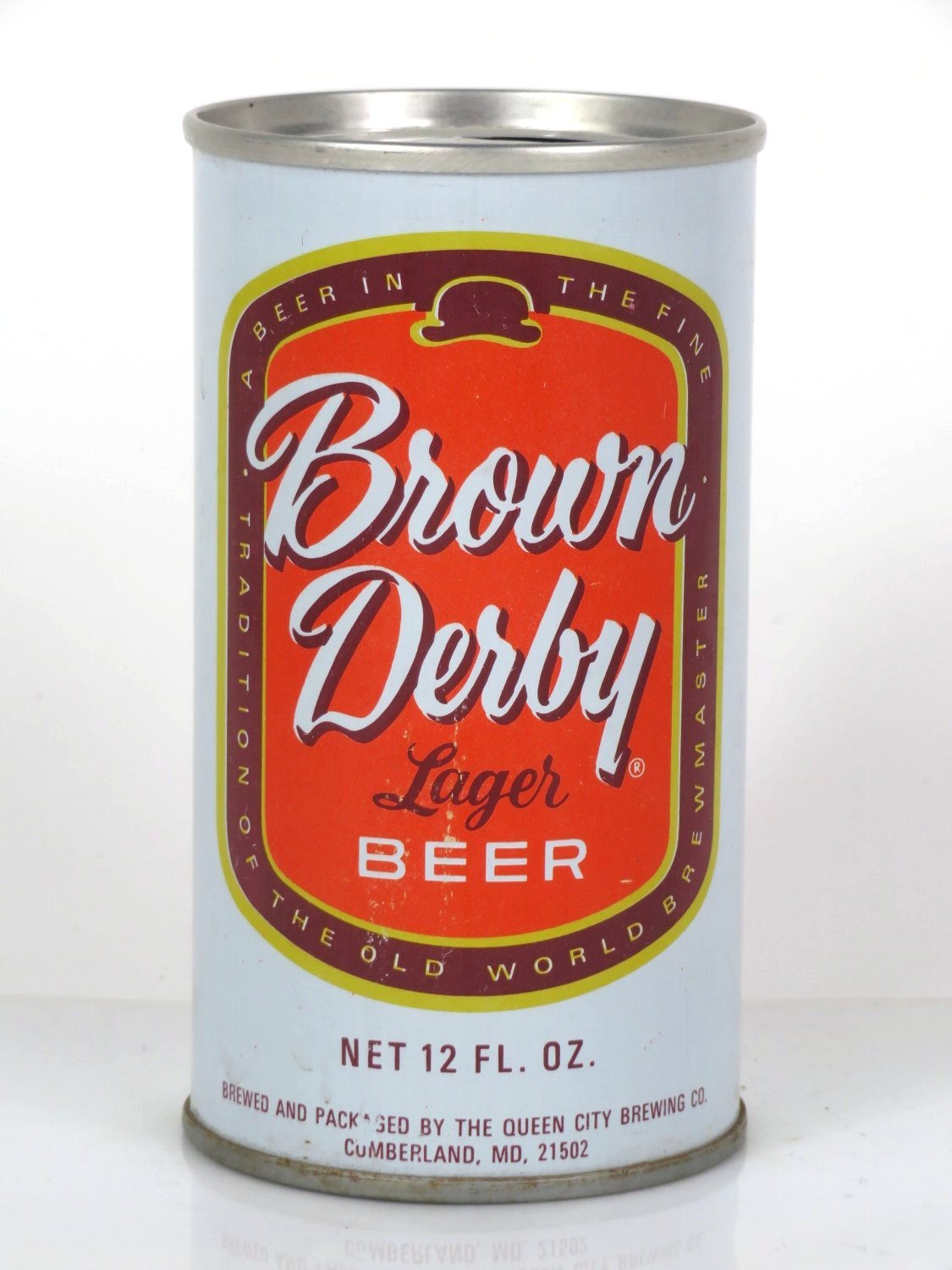 Item #94906 1969 Brown Derby Lager Beer Tab Top Can T46-26