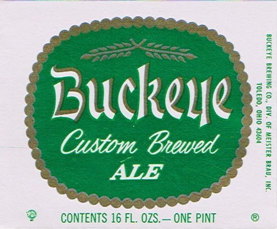 Item #92425 1966 Buckeye Custom Brewed Ale Label