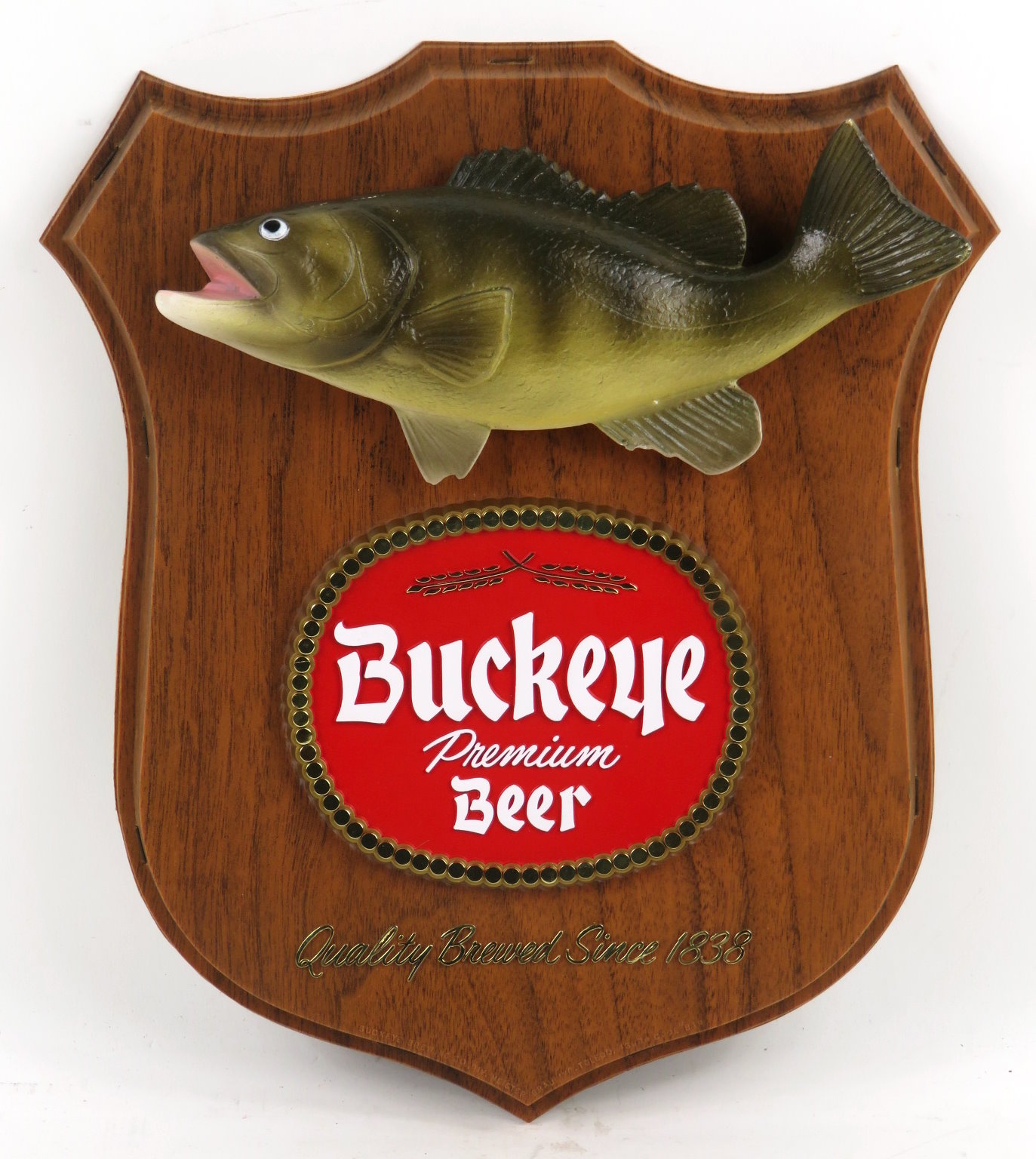 Item #95813 1965 Buckeye Premium Beer Fish Sign Metal Sign