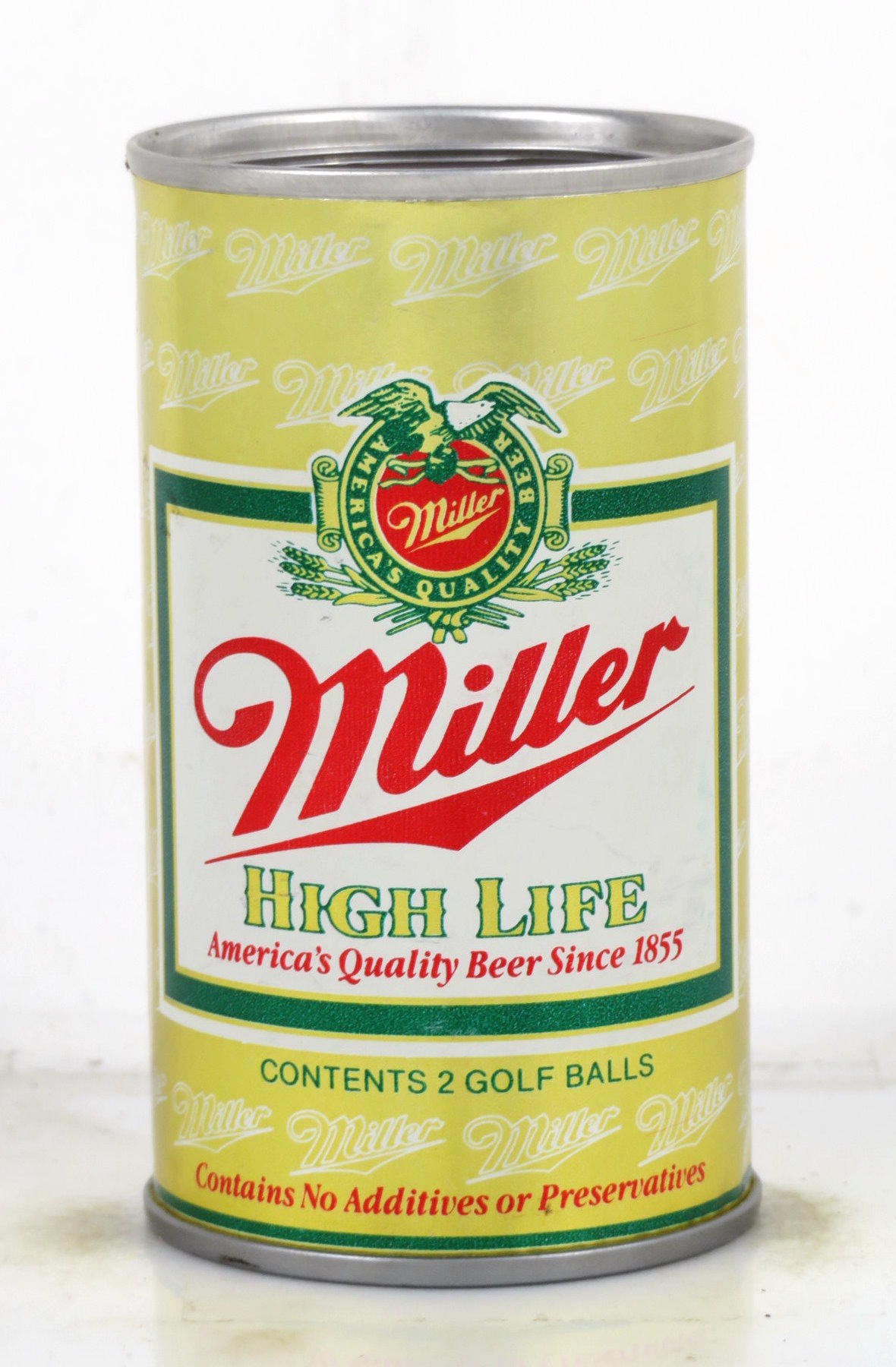 Item #96711 1993 Miller High Life Beer Golf Ball Can Tab Top Can