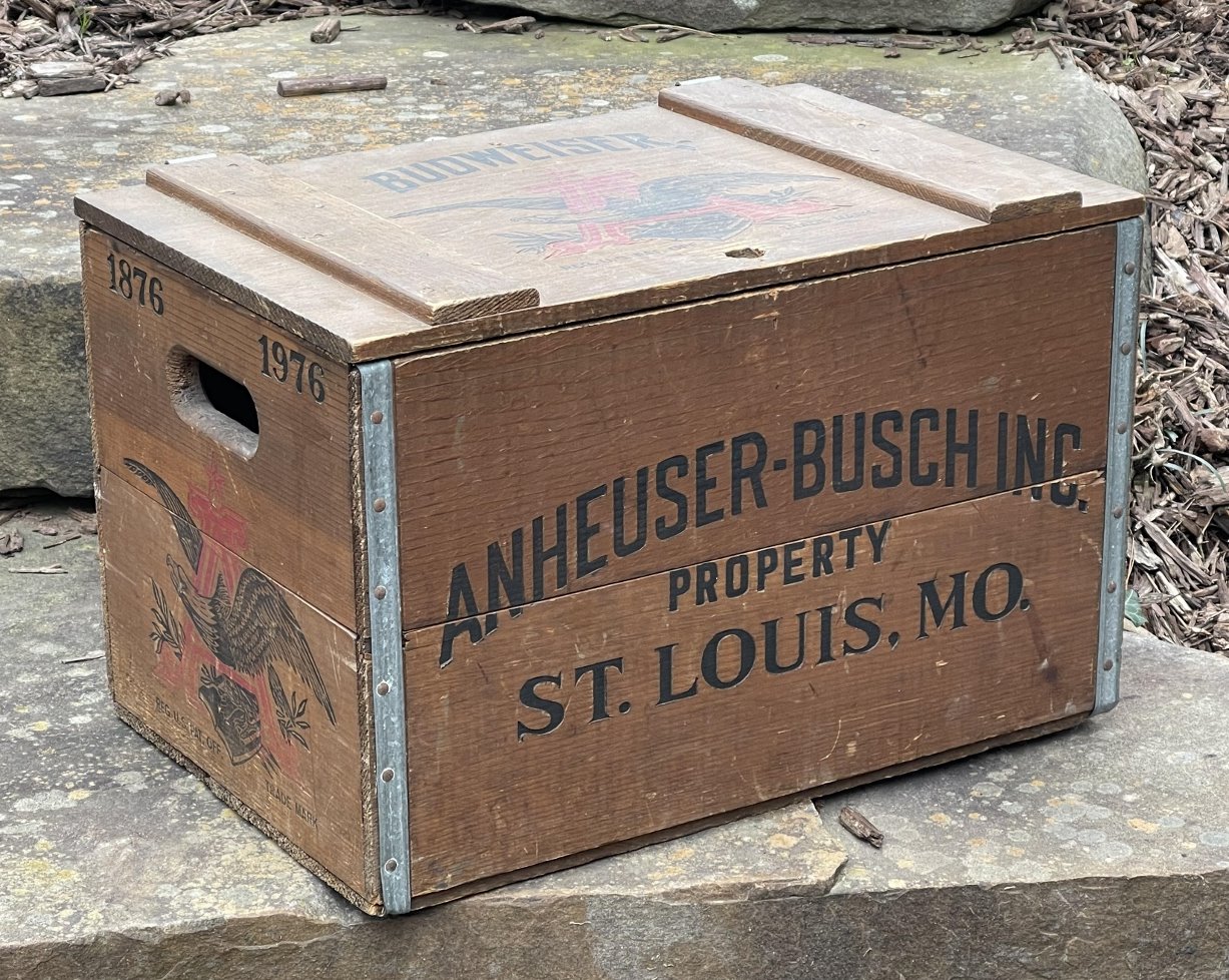 Item #36320 1976 Budweiser Beer Wooden Crate