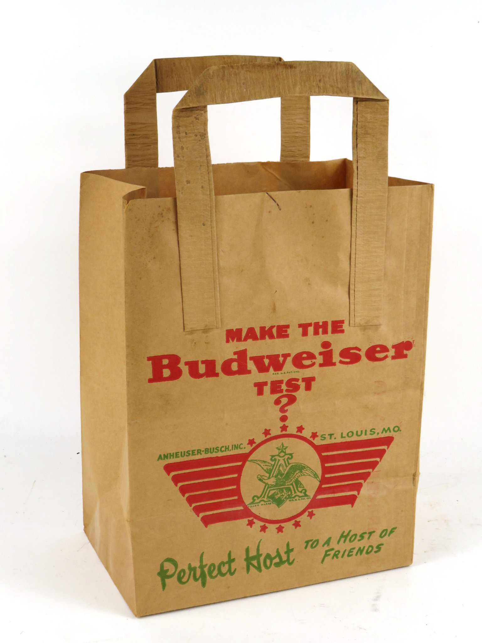 Item #95592 1945 Budweiser Beer Bag