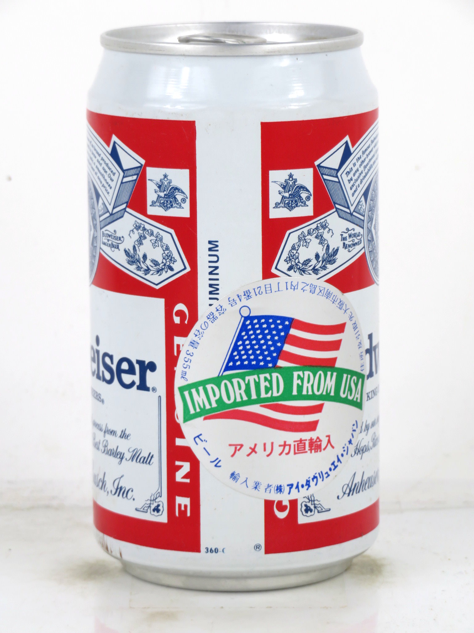 Item #96755 1997 Budweiser Beer (Exported to Japan) Tab Top Can