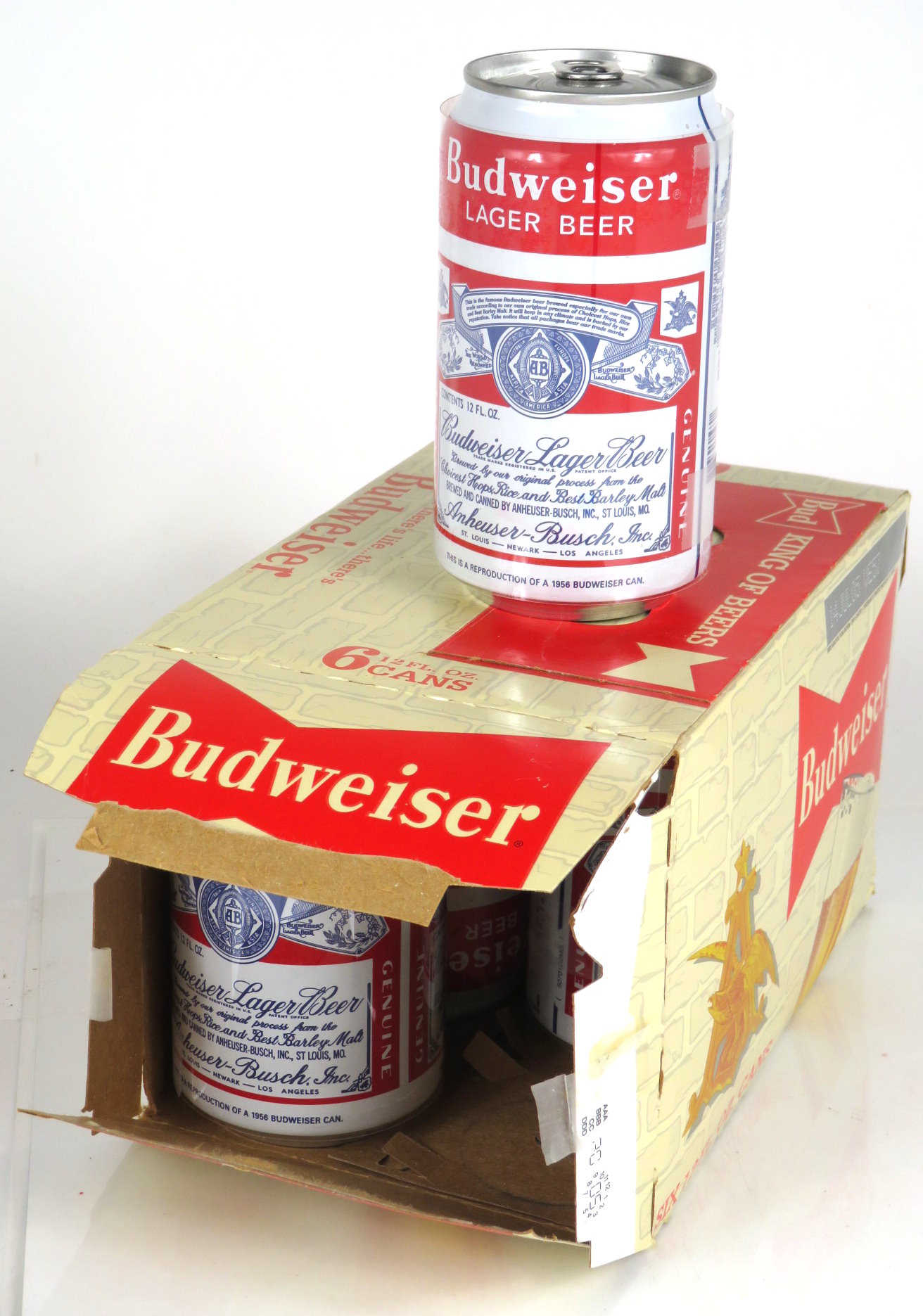 Item #35237 2004 Budweiser Beer Full "Throwback" Six Pack Six-pack Holder